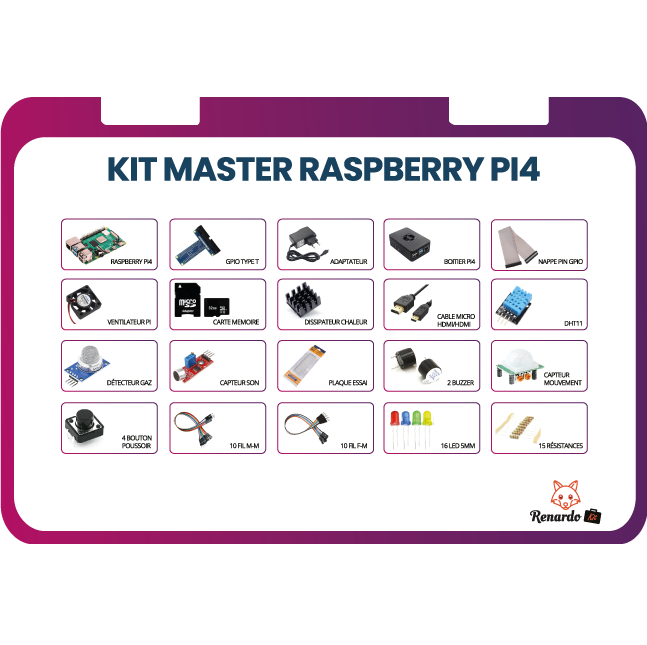 Kit master Raspberry PI4 4GO - didactico didactico
